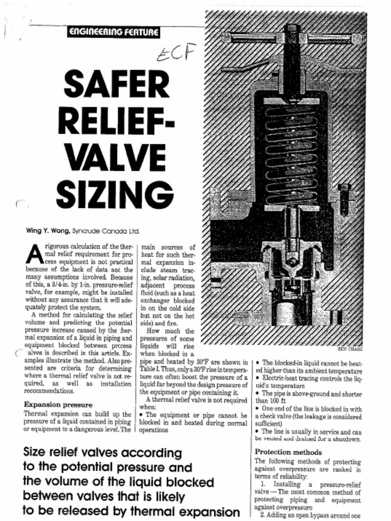 Safer Relief Valve Sizing | PDF