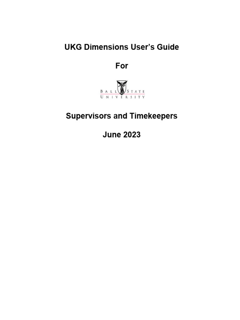 UKG Dimensions Users GuideFinal | PDF | Employment | Payroll
