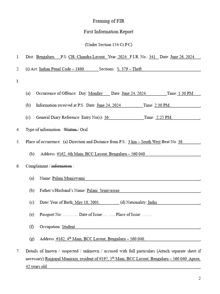 FIR Making | PDF | Crimes | Crime & Violence