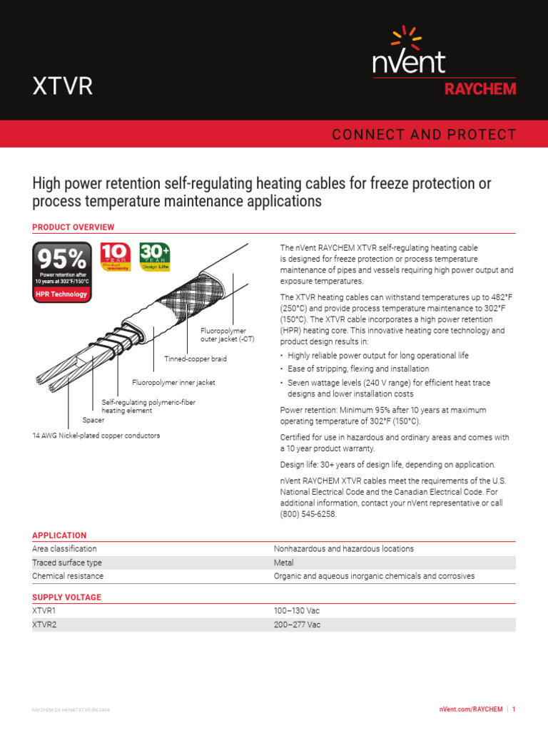 Raychem DS H61687 XTVR en | PDF | Alternating Current | Electrical ...