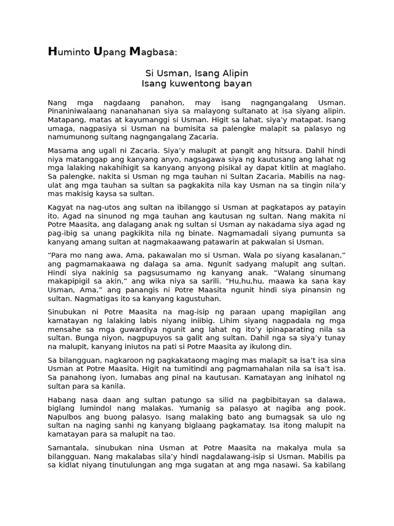 Si Usman Ang Alipin | PDF
