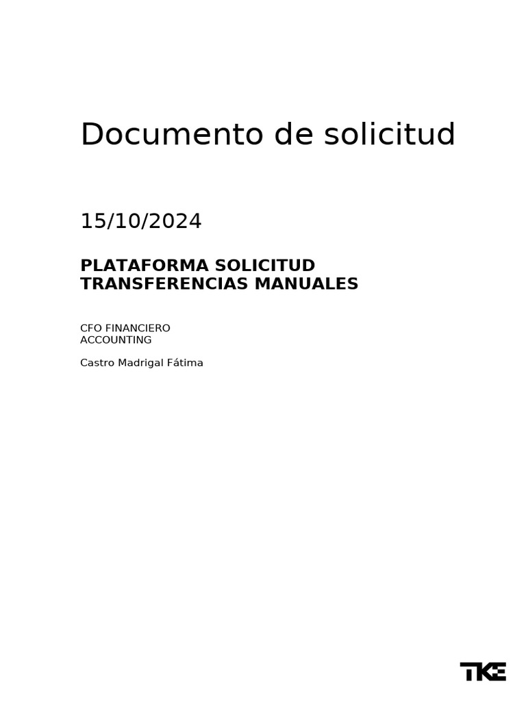 Solicitud de Modificación Plataforma Pagos | PDF | Informática