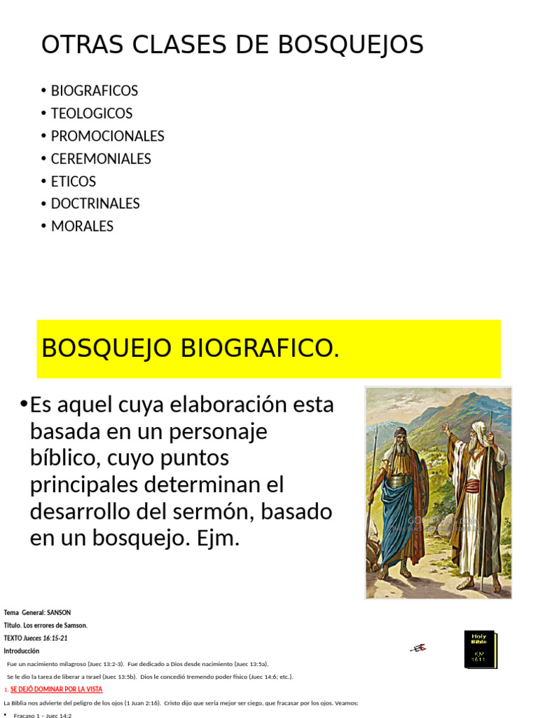 Tipos de Bosquejos para Sermones | PDF