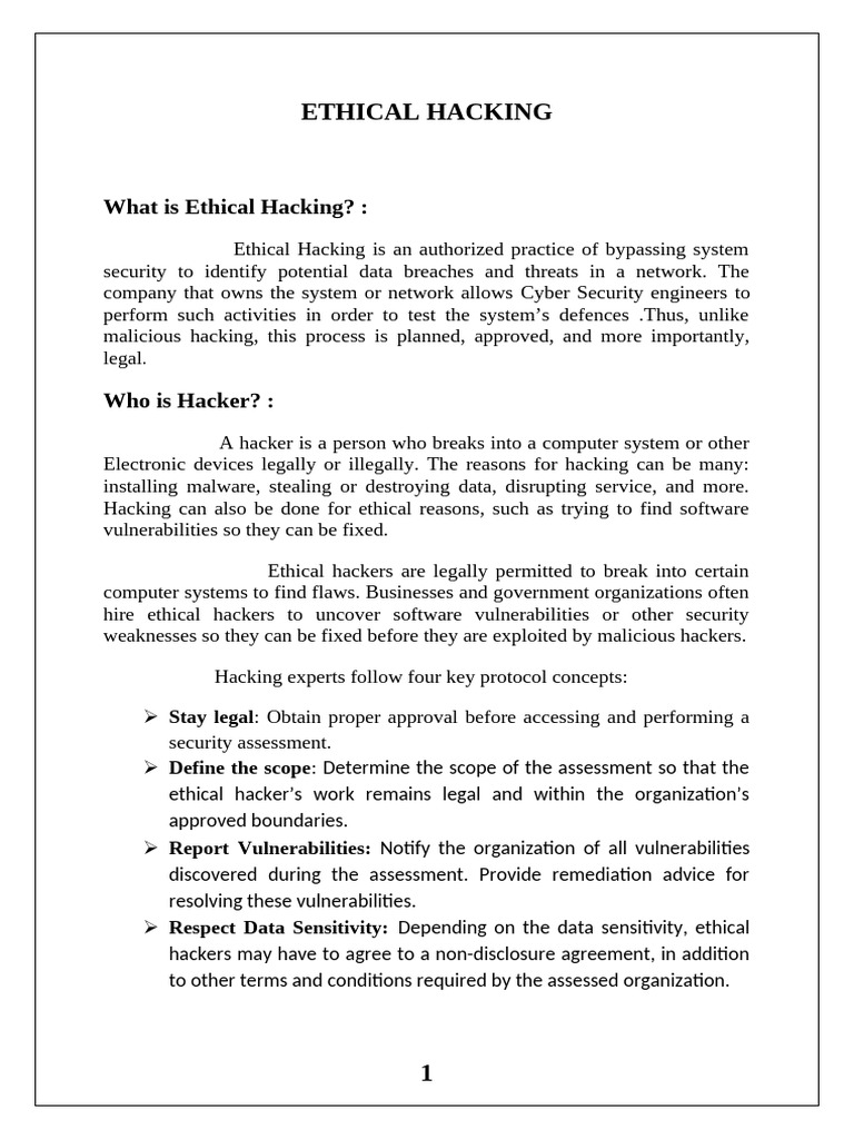 Ethical Hacking | PDF | Security Hacker | Computer Security