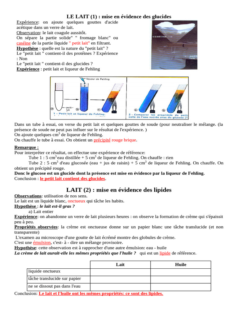 Le Lait-1 | PDF | Lait | Calcium