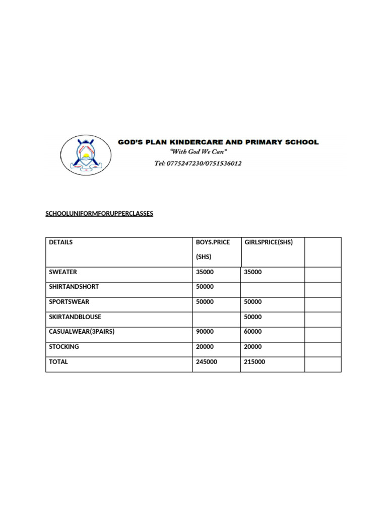 School Uniform | PDF