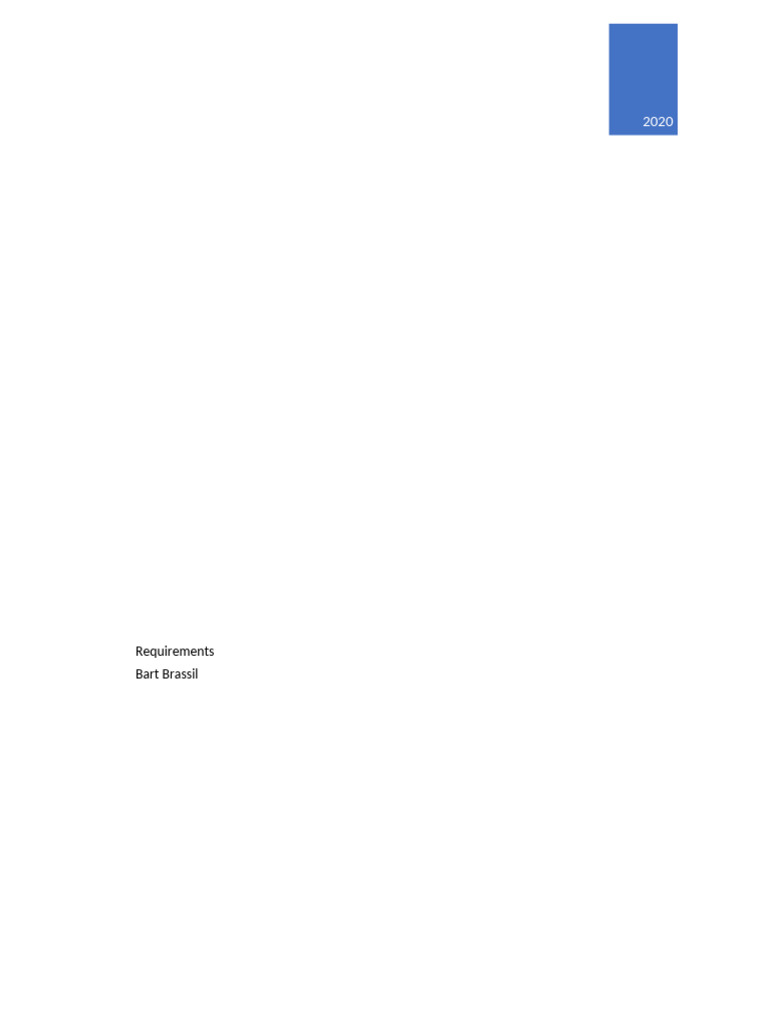2020 Program Projection Requirements | PDF | Sales | Entertainment