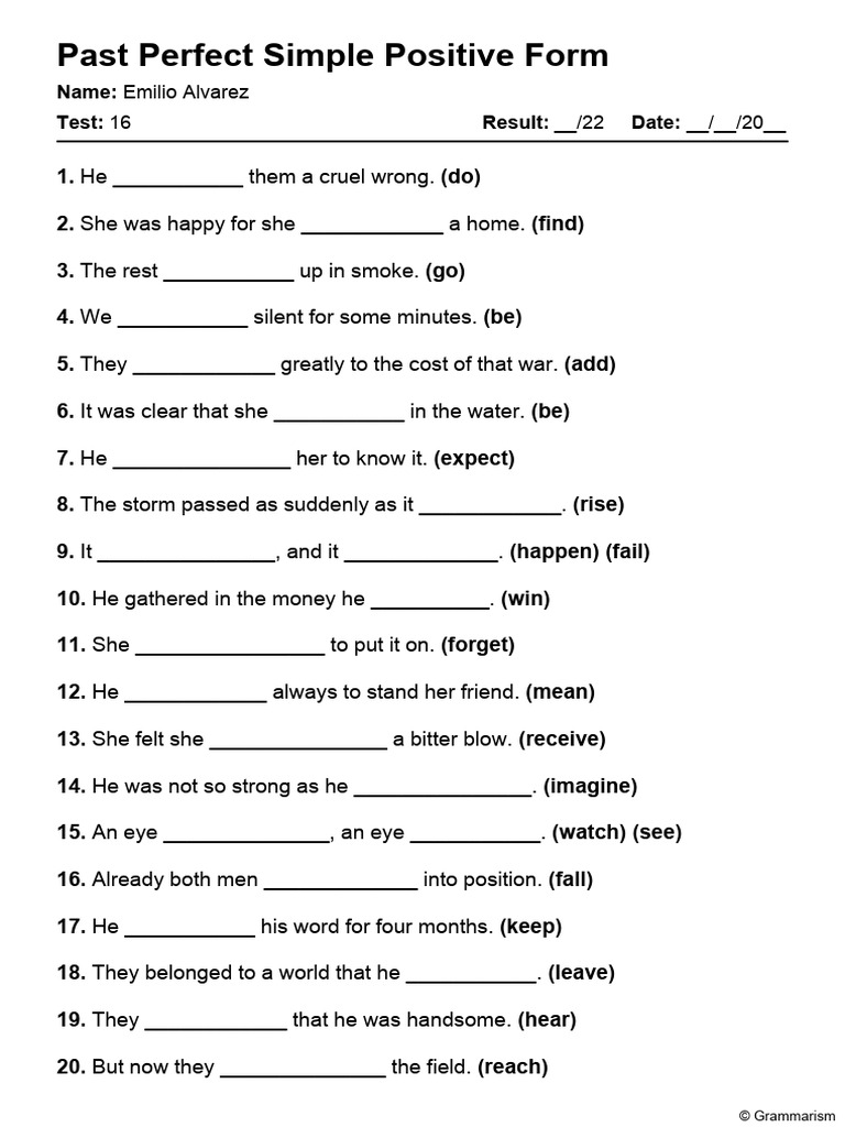 grammarism-past-perfect-positive-test-16 | PDF