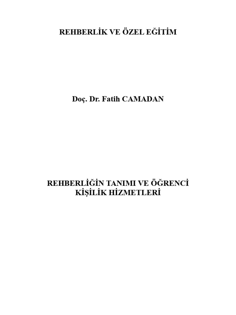 Rehberlik - 2024 - FC | PDF