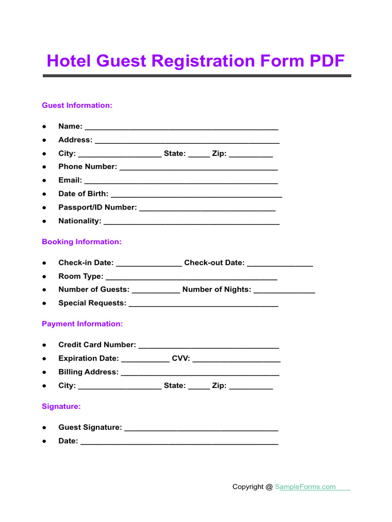 Guest Form | PDF