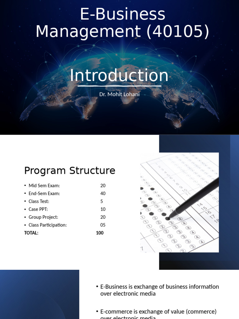 EBM - Introduction Class 1 2 | PDF | Packet Switching | Computer Network
