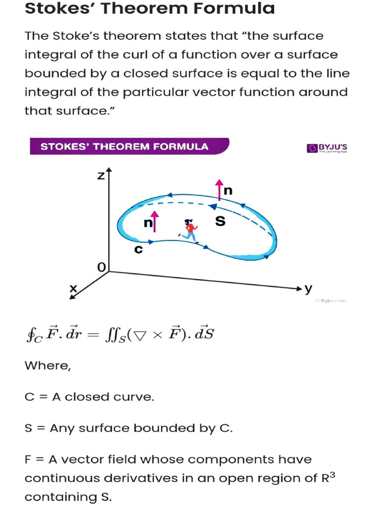 Stokes Theorem | PDF