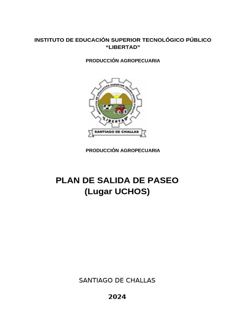 Plan de Salida de Paseo | PDF