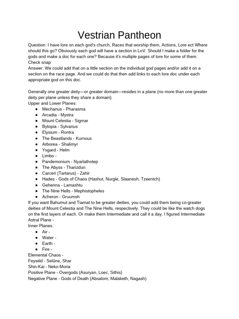 Revised Pantheon | PDF | Dungeons & Dragons | Gary Gygax Games
