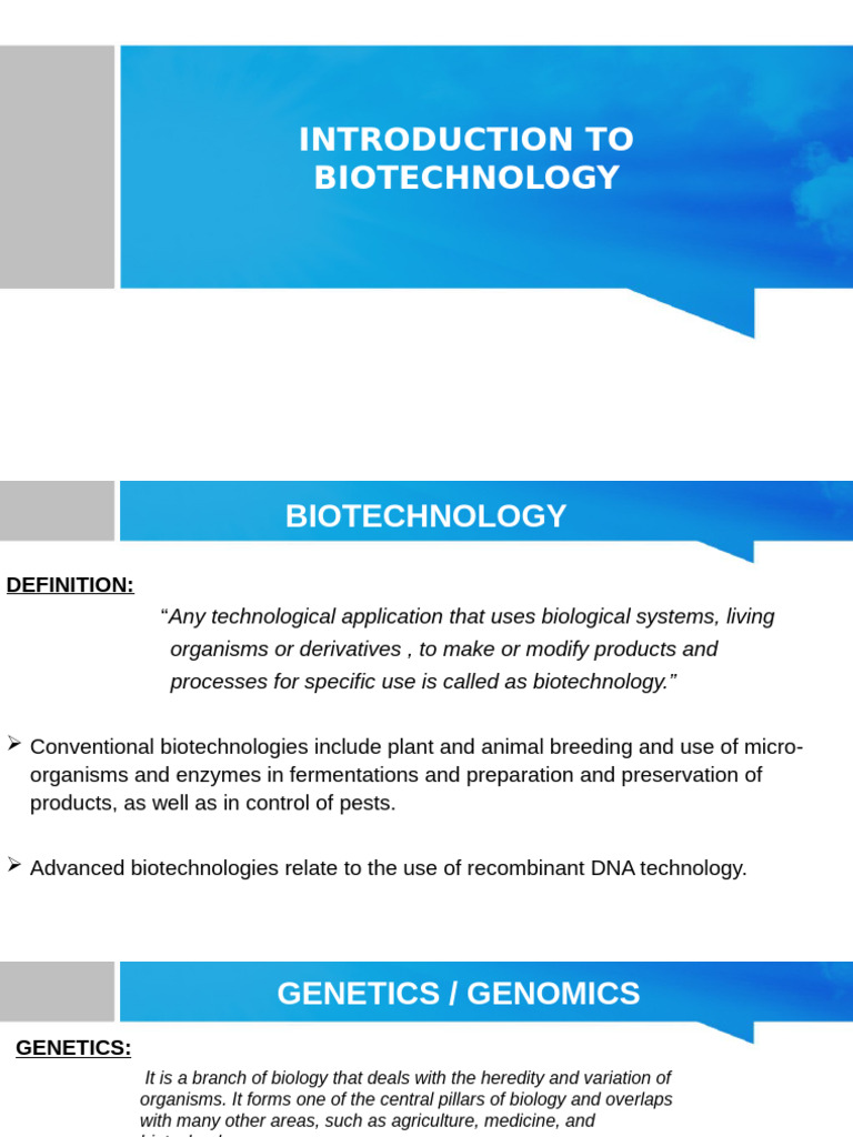 Introduction To Biotechnology | PDF | Rna | Sense (Molecular Biology)