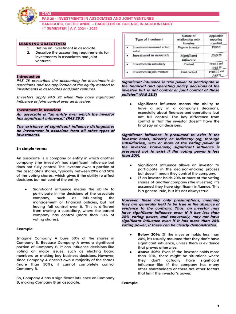 Cfas - Pas 28 | PDF | Debits And Credits | Investing