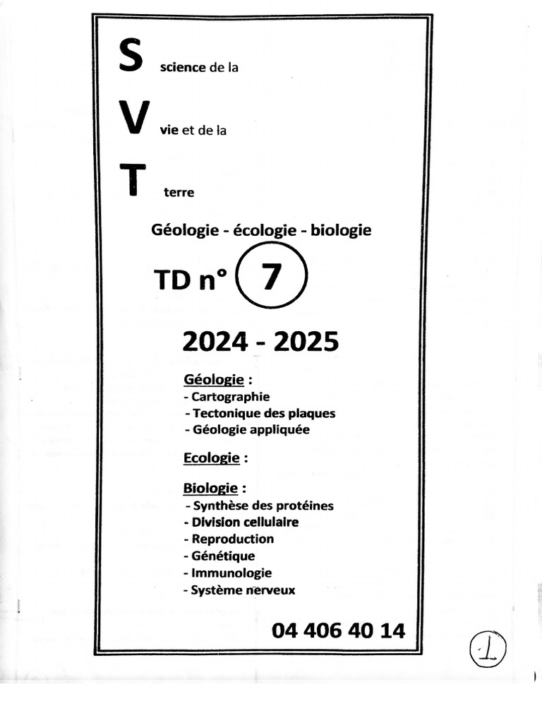 TD N°7 SVT Technique Des Plaques | PDF