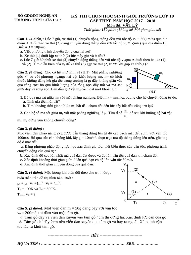 2lyde Thi HSG Truong Lop 10 Nam 2017 2018 | PDF