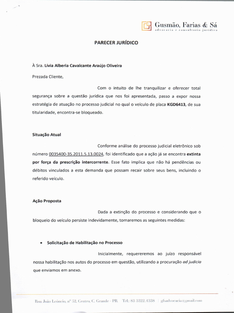 Parecer Juridico | PDF