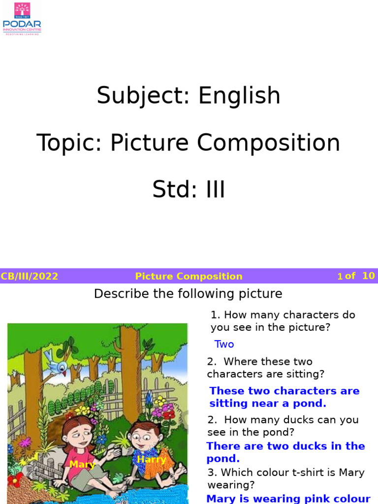 CB III Eng Picture Composition | PDF | Insects