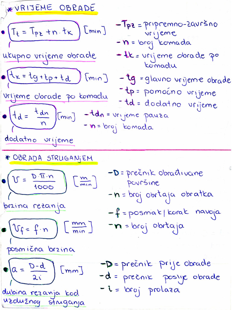 Tehnologije Obrade Formule | PDF