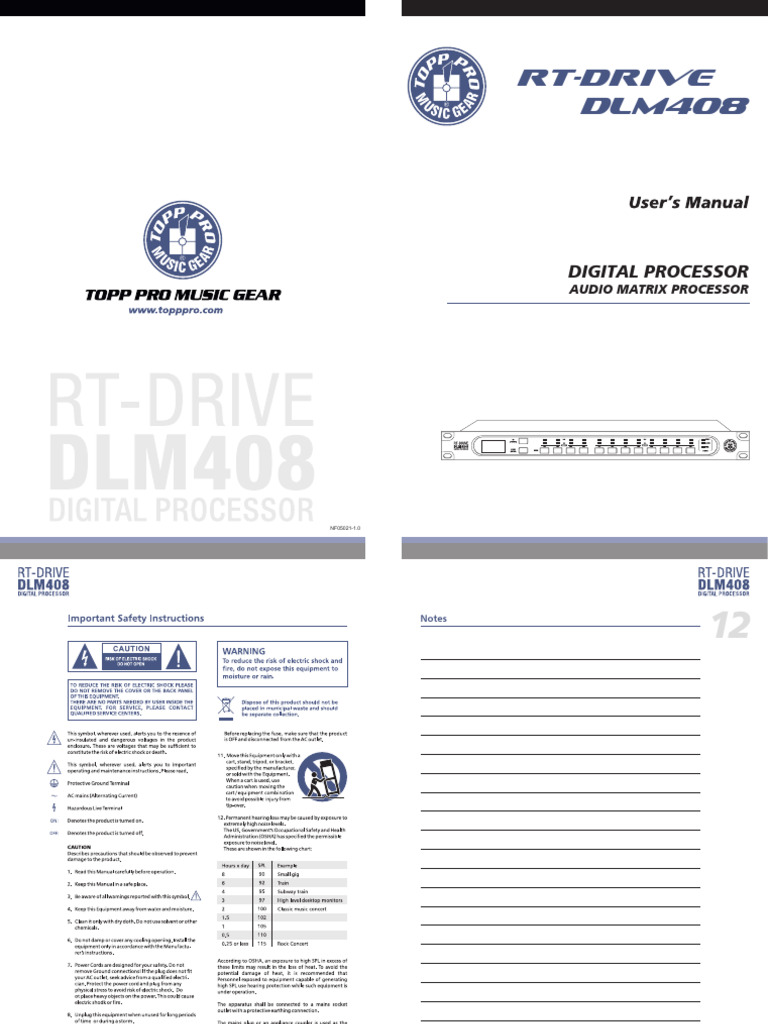 Rt-Drive DLM408 Topp Pro - V1.0 | PDF | Input/Output | Computer Network