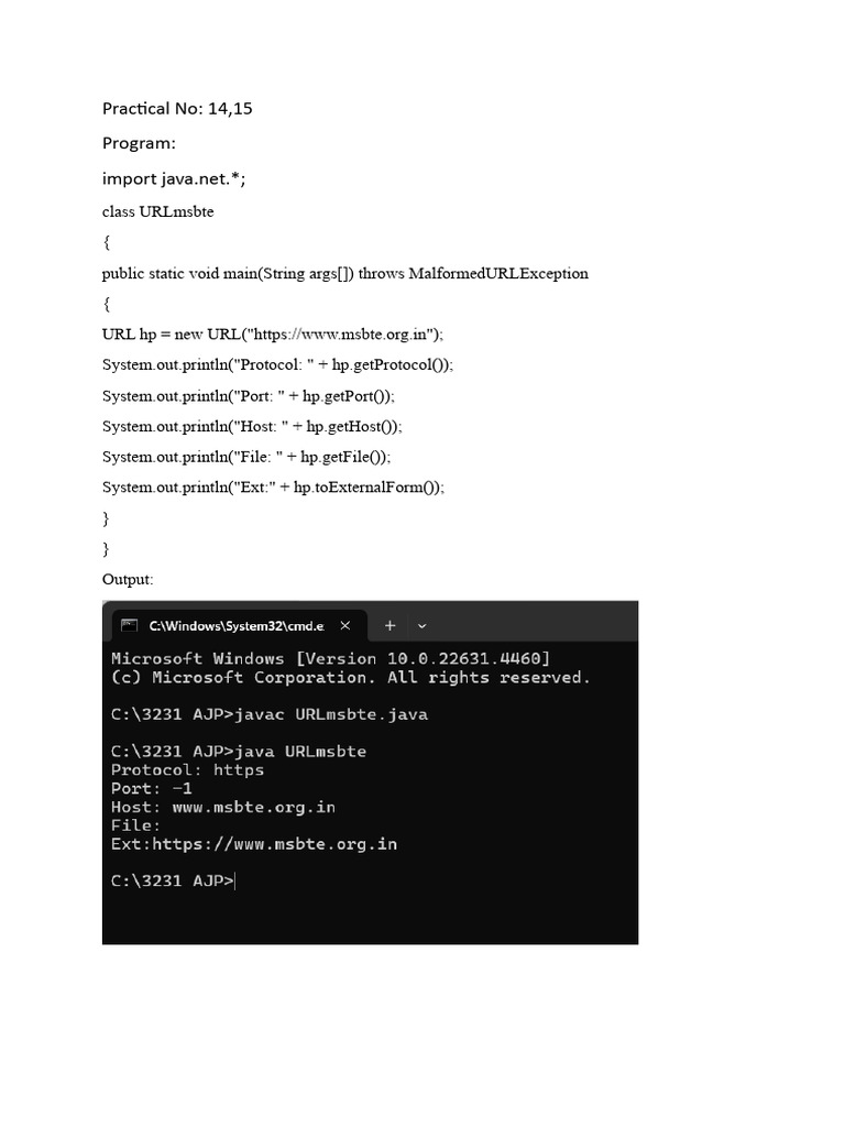 Practical No 14,15 | PDF