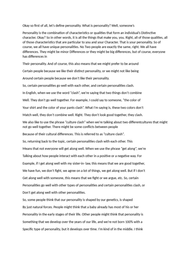 Personality Pdf Extraversion And Introversion Behavioural Sciences