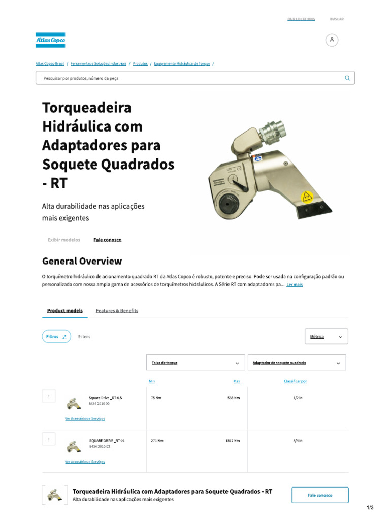 Torqueadeira Hidráulica Com Adaptadores... Ráulico de Torque - Atlas ...