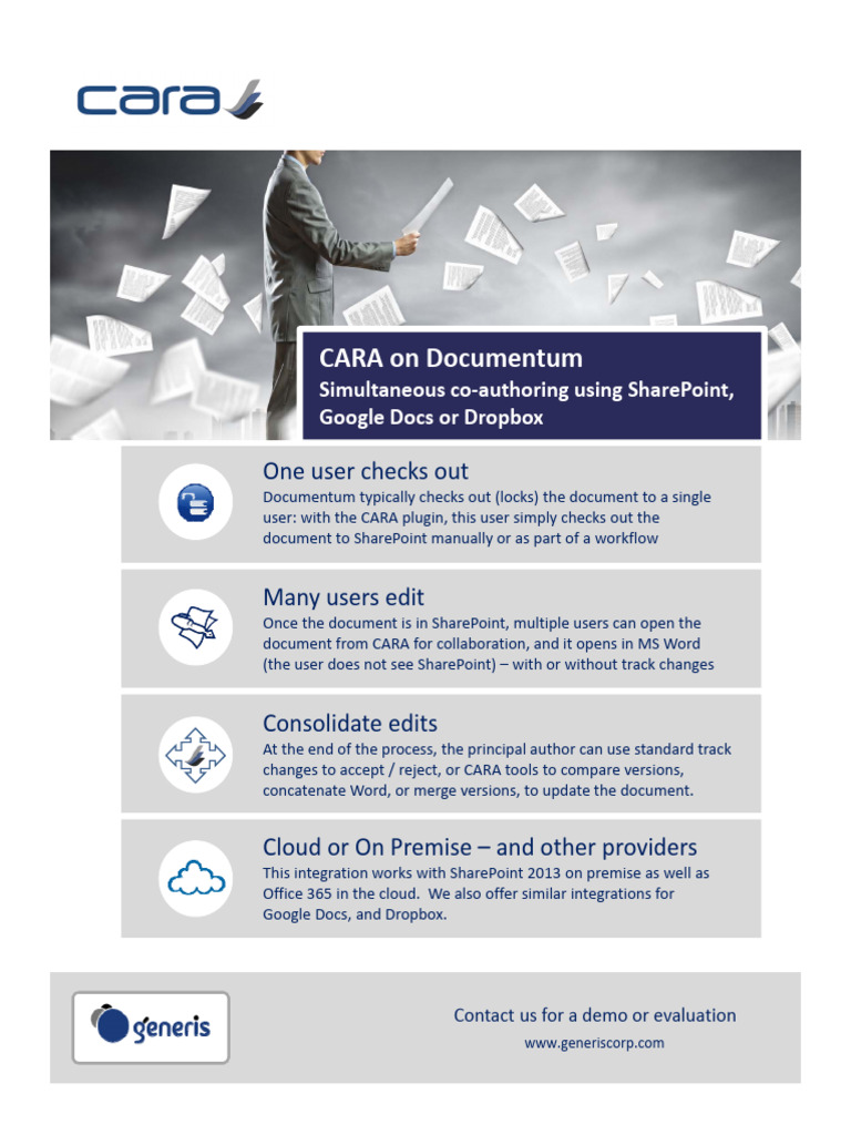 CARA For Documentum SharePoint Simulteneous Co-Authoring | PDF | Share Point | Microsoft Word
