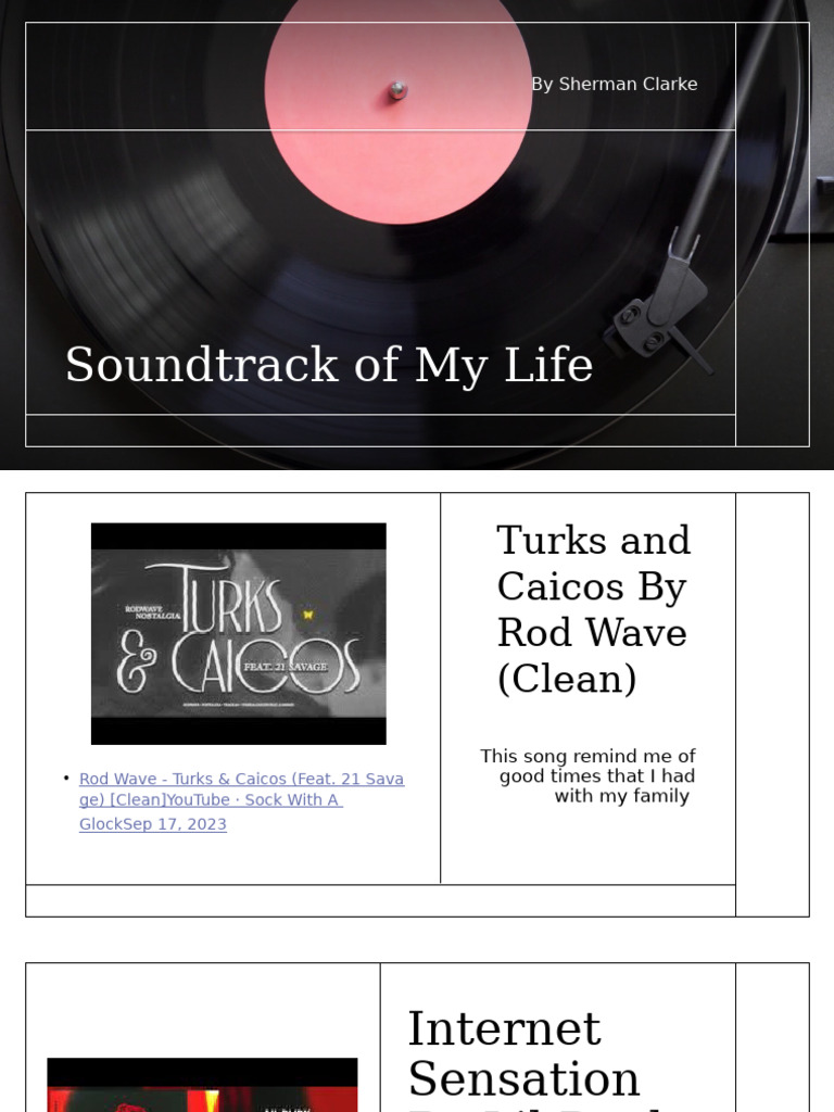Soundtrack of My Life Reflections | PDF | Sound Recording
