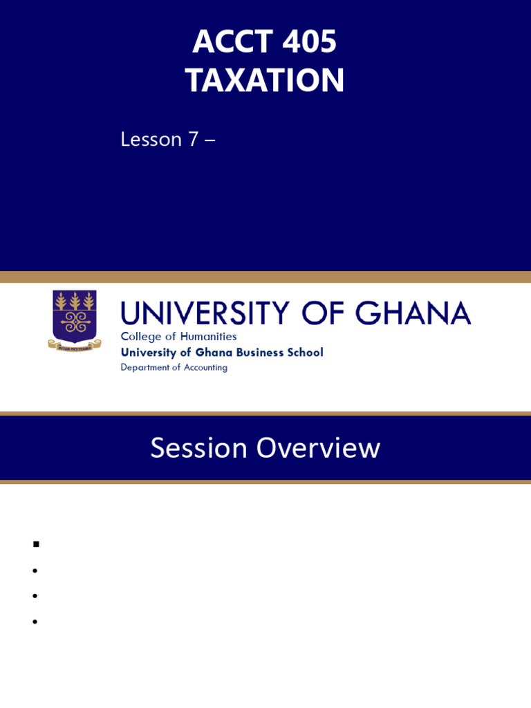 Lesson 7 Taxation of Business Income | PDF | Taxes | Tax Deduction