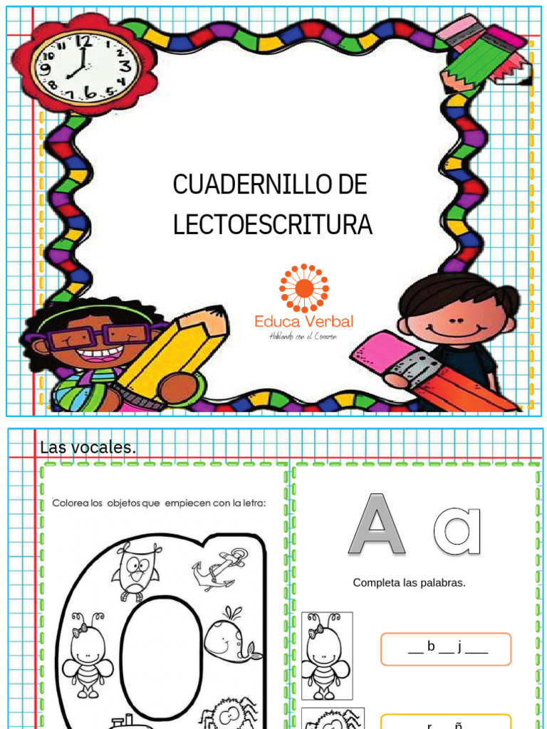 Cuadernillo de Lectoescritura para Primer Grado | PDF | Lingüística ...