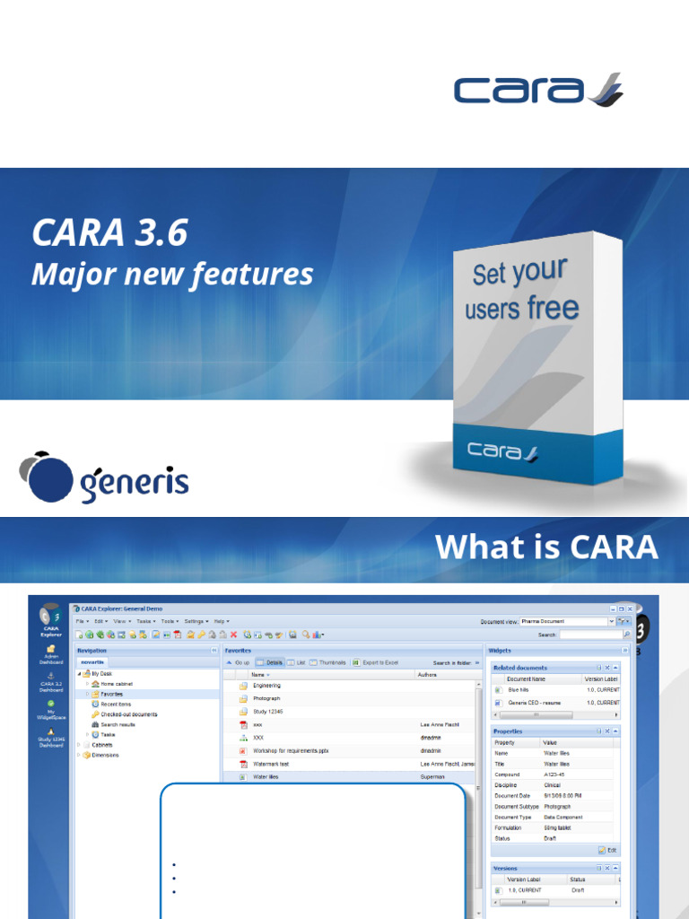 CARA 3.6 Major New Features Overview | PDF | Computing | Software