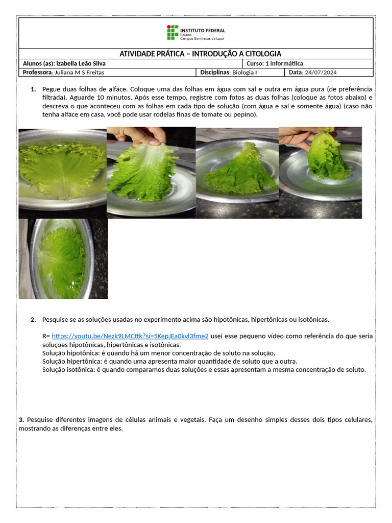 Experimento Bio | PDF