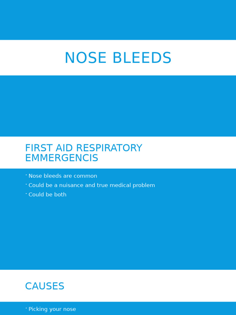 Nose Bleeds - First Aid - 024548 | PDF