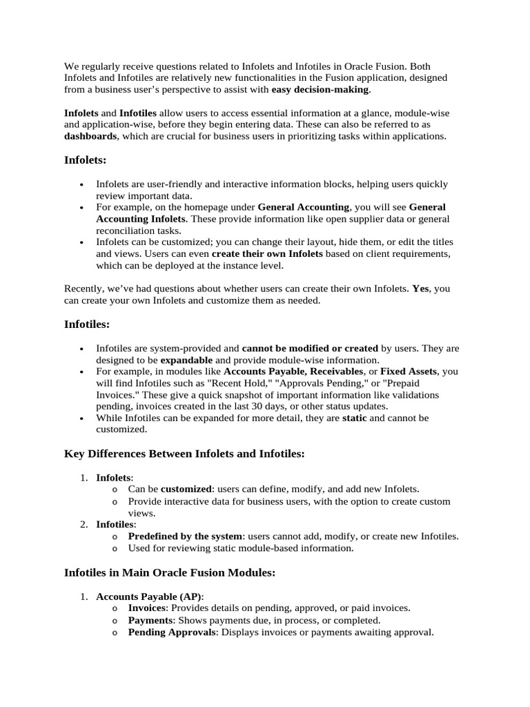 Infolets and Infotiles | PDF | Accounts Payable | Computing
