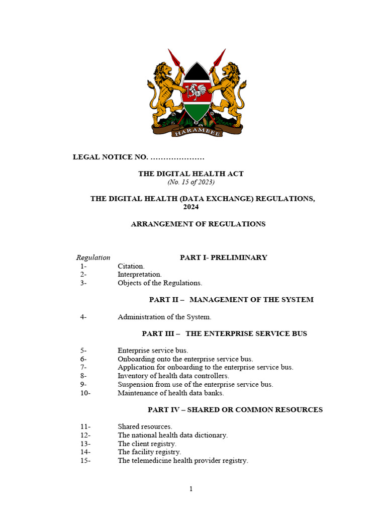 Draft Digital Health Regulations 2024 | PDF | Identity Document