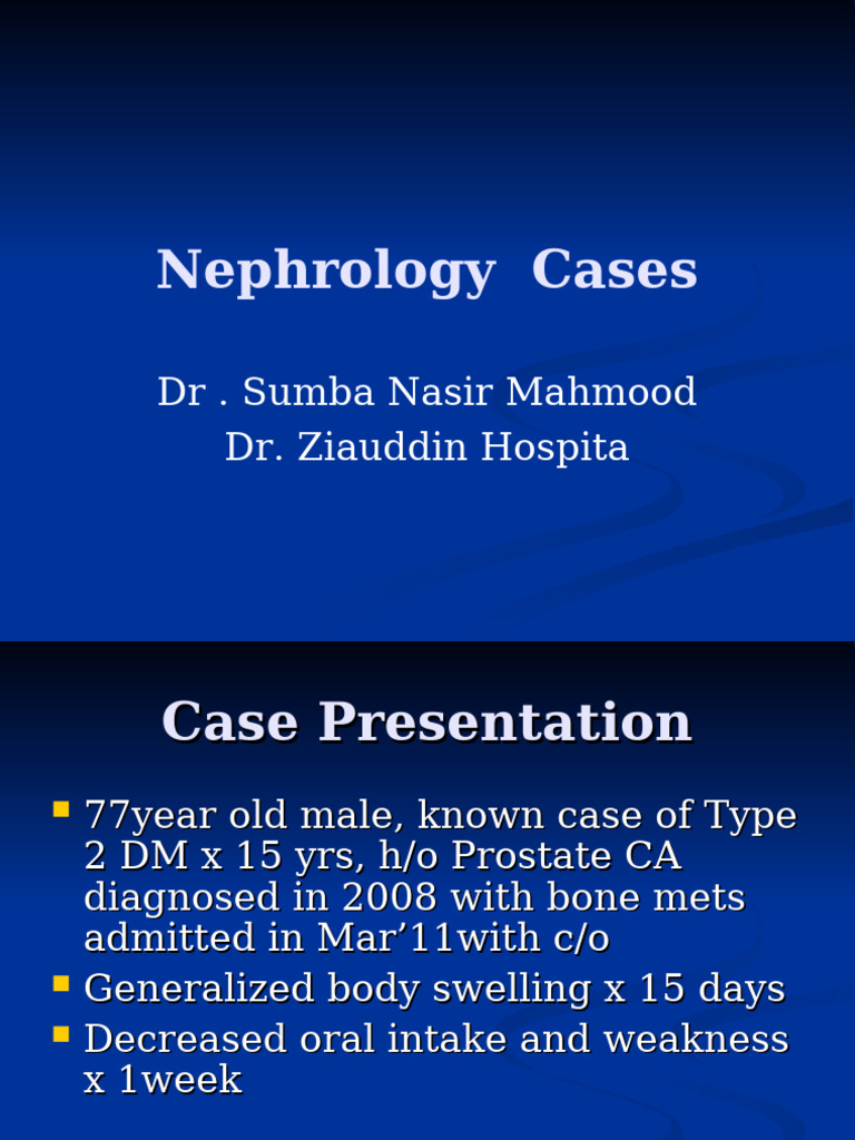 Nephroogy Case Bis PSN 1 | PDF | Clinical Medicine | Medical Specialties