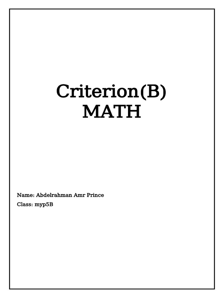 B1 Math | PDF