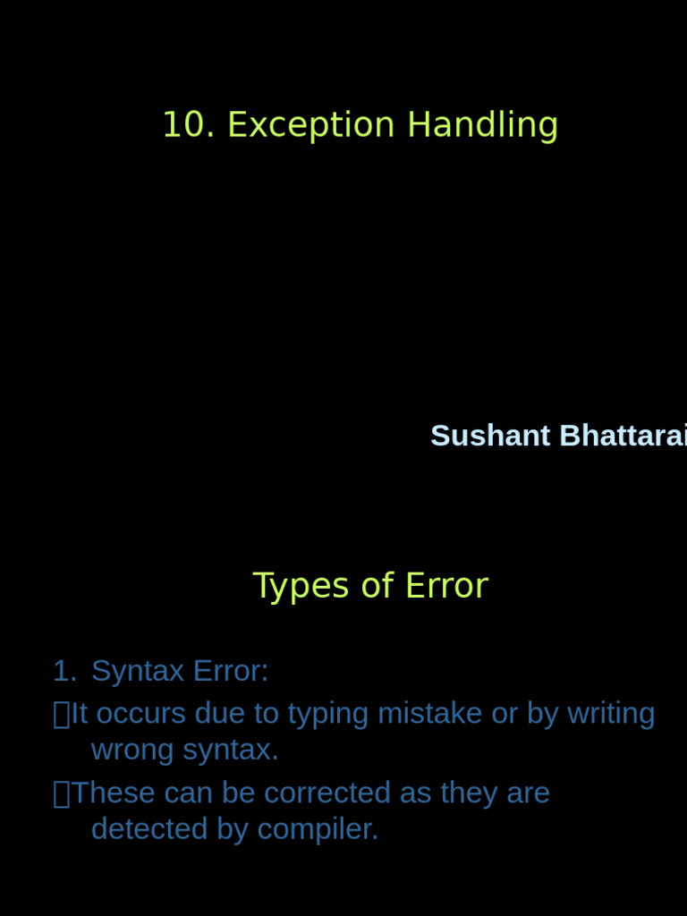 Exception Handling | PDF | Programming Paradigms | Computer Engineering