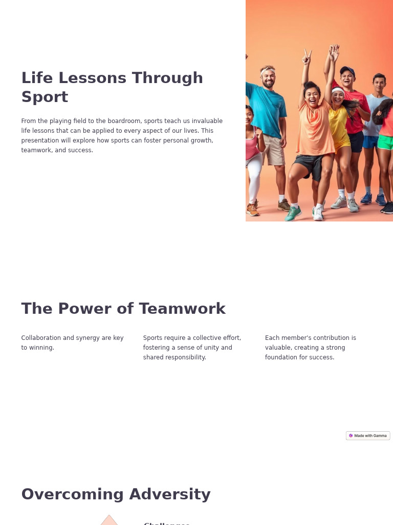 Life Lessons from Sports for Success | PDF