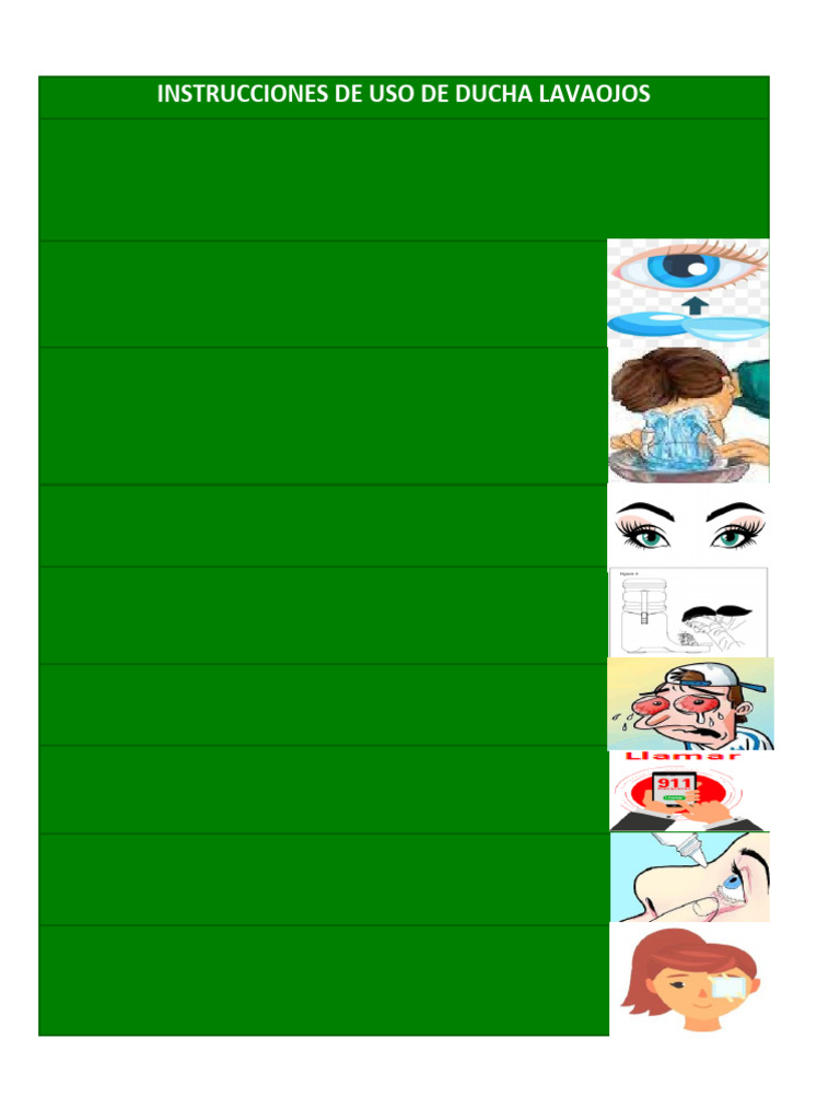 Instrucciones Uso Lavaojos | PDF