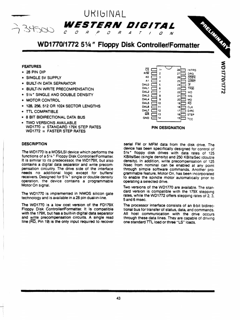 WD1770 WesternDigital | PDF