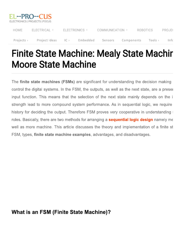 What Is FSM Explain Types of FSM | PDF