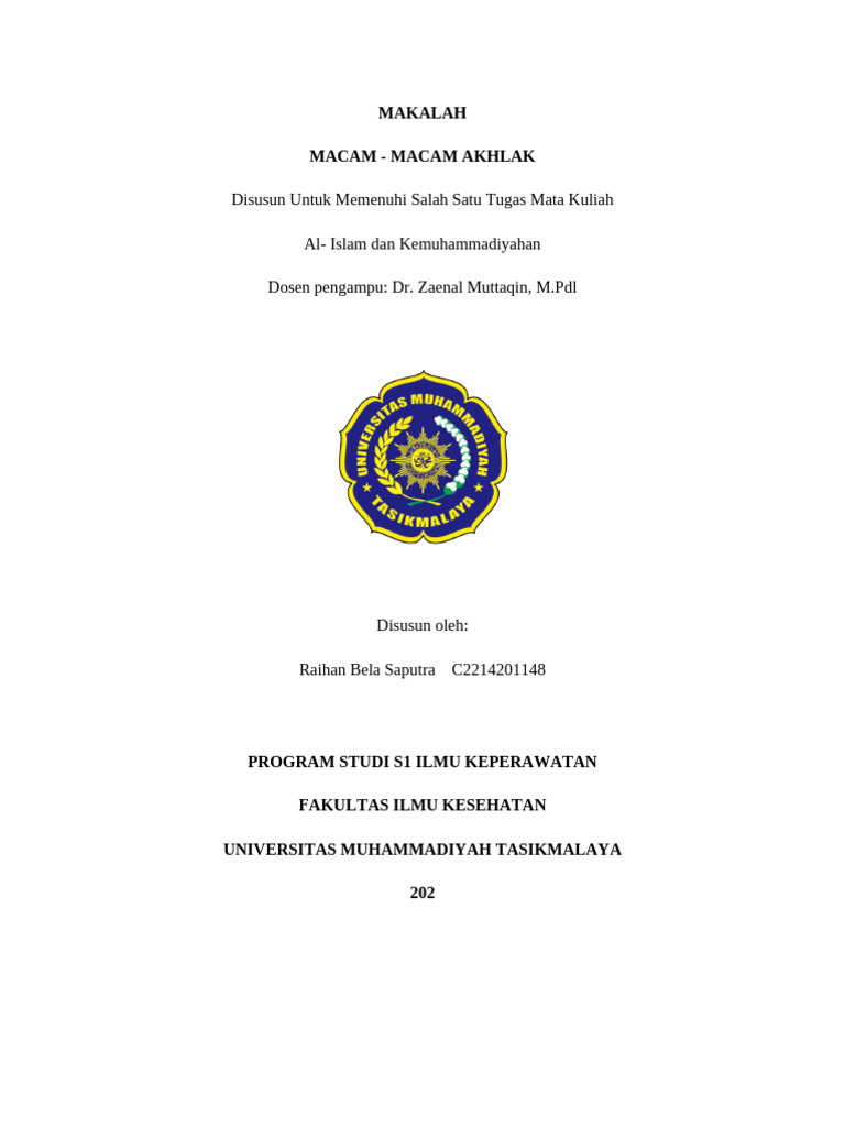 Aik Macam Macam Akhlak - Raihan | PDF