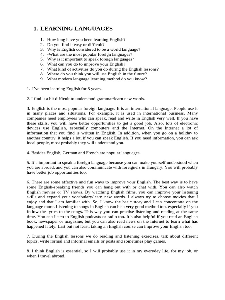 LEARNING-LANGUAGES | PDF | English Language | Foreign Language