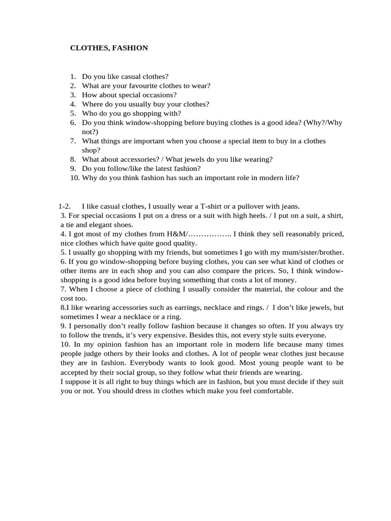 Casual Fashion Insights and Choices | PDF