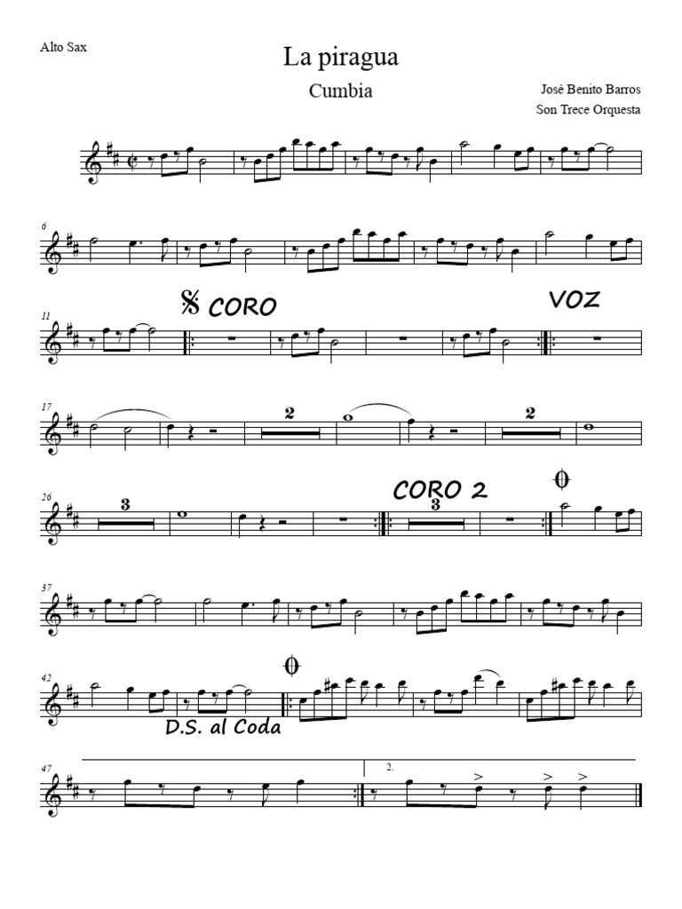 La Piragua - Alto Sax | PDF