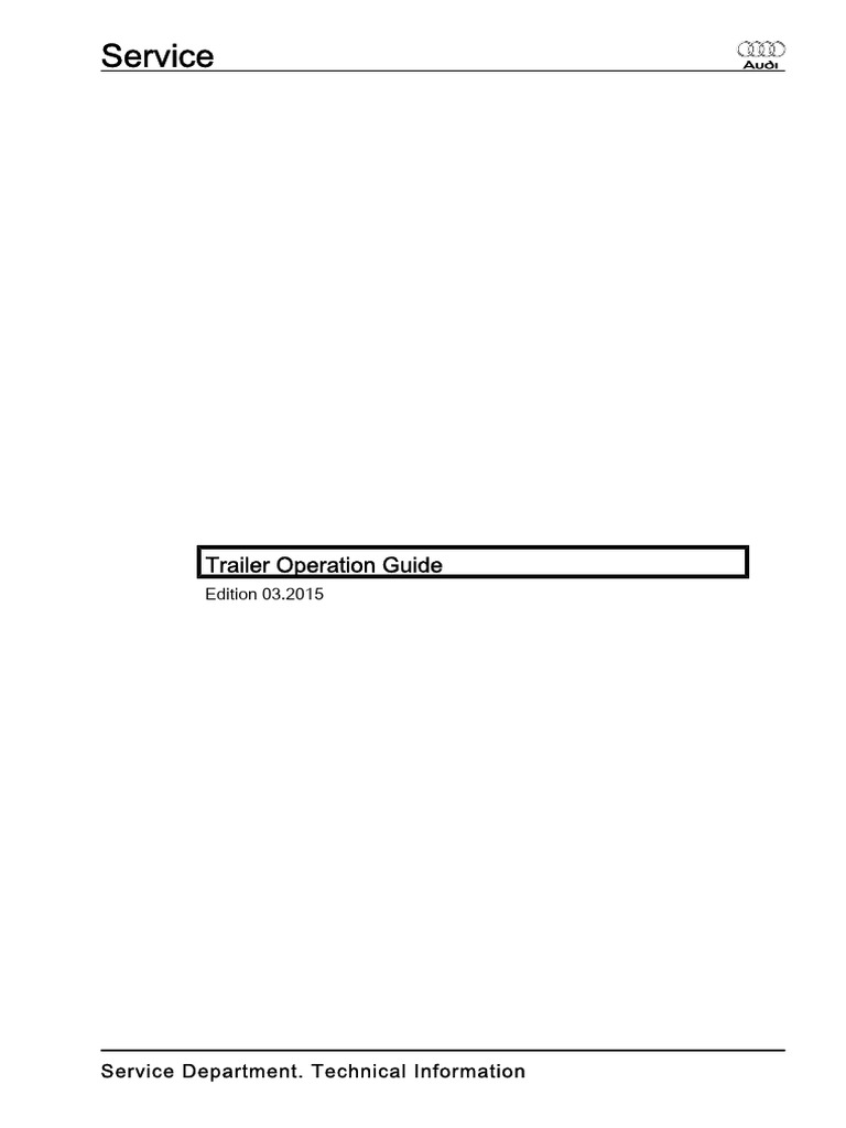 Trailer Operation Guide | PDF | Audi | Car Body Styles